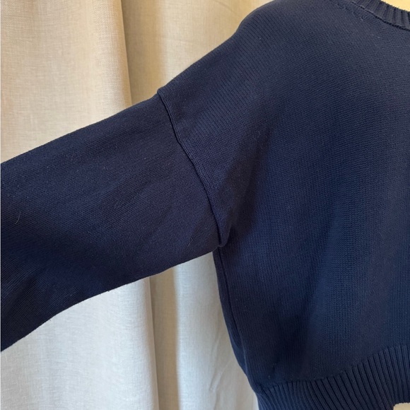 Quince | Sweaters | Quince Midnight Blue Crew Neck Organic Cotton ...